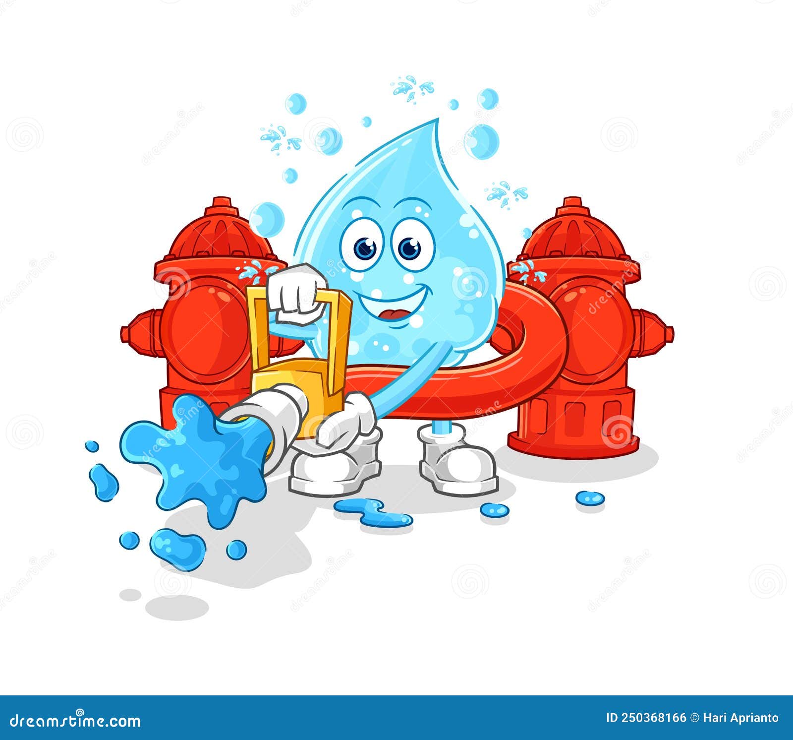 Soda Water Firefighter Vector. Cartoon Character Stock Vector ...