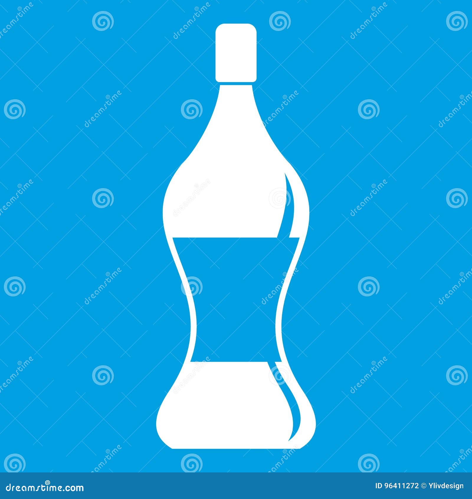 Soda water icon white stock vector. Illustration of glass - 96411272