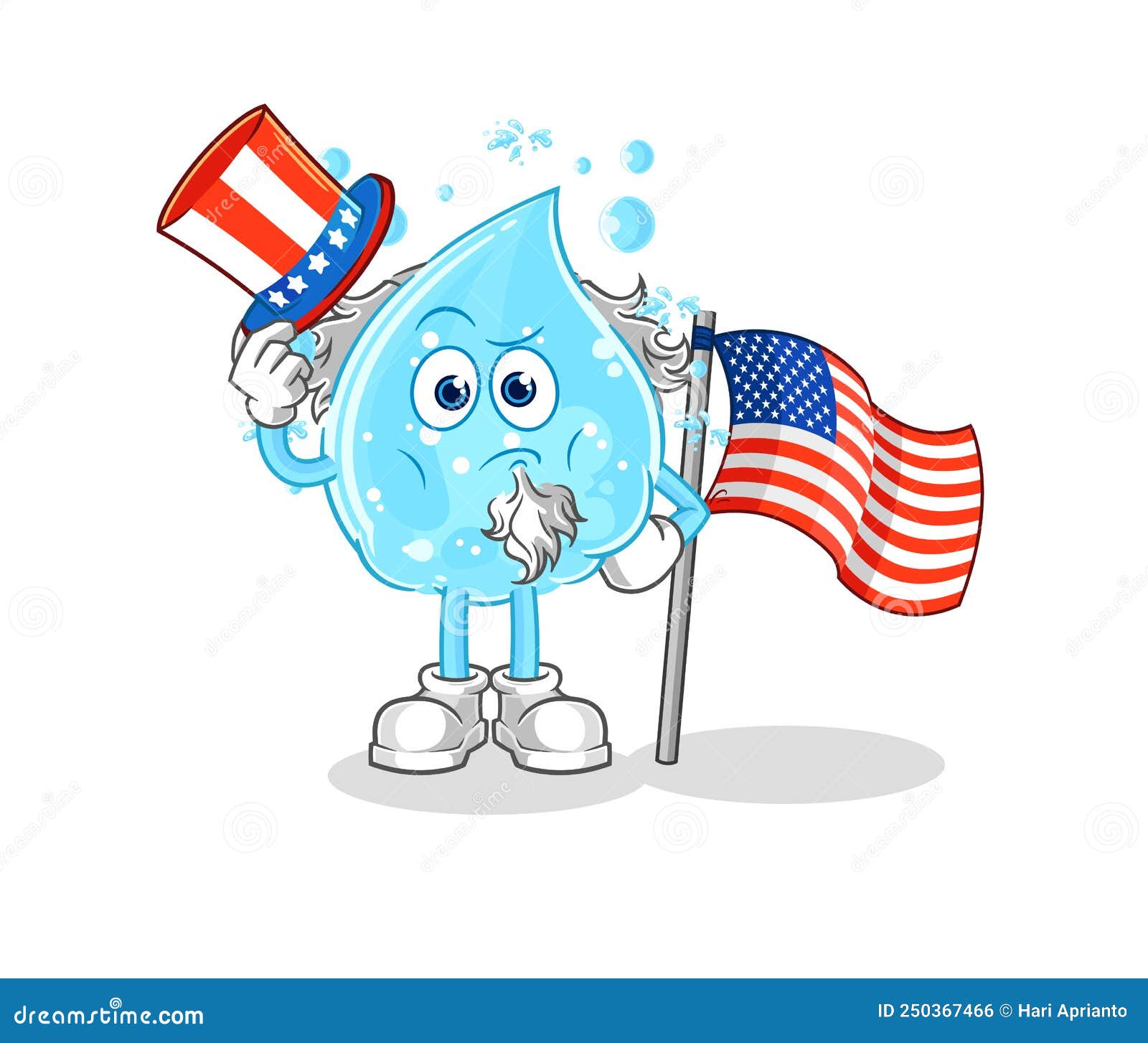 Soda Water Uncle Sam Character. Cartoon Mascot Vector Stock Vector ...