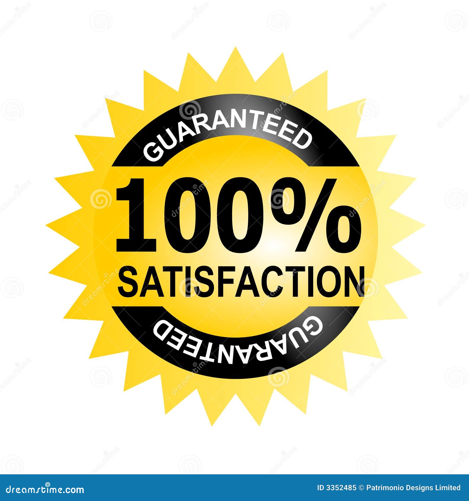 Soddisfazione 100% Garantita Illustrazione di Stock - Illustrazione di ...