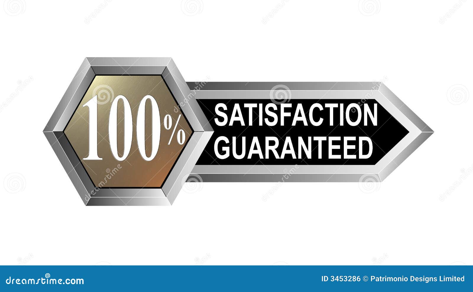 Soddisfazione 100% Garantita Illustrazione di Stock - Illustrazione di ...