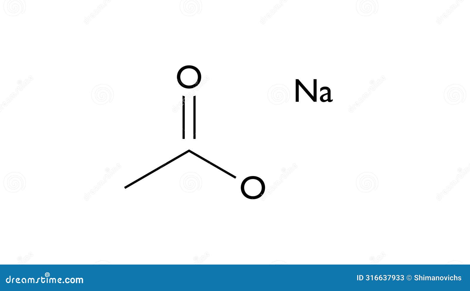 Sodium Acetate Molecule, Molecular Structures, E262, 3d Model ...