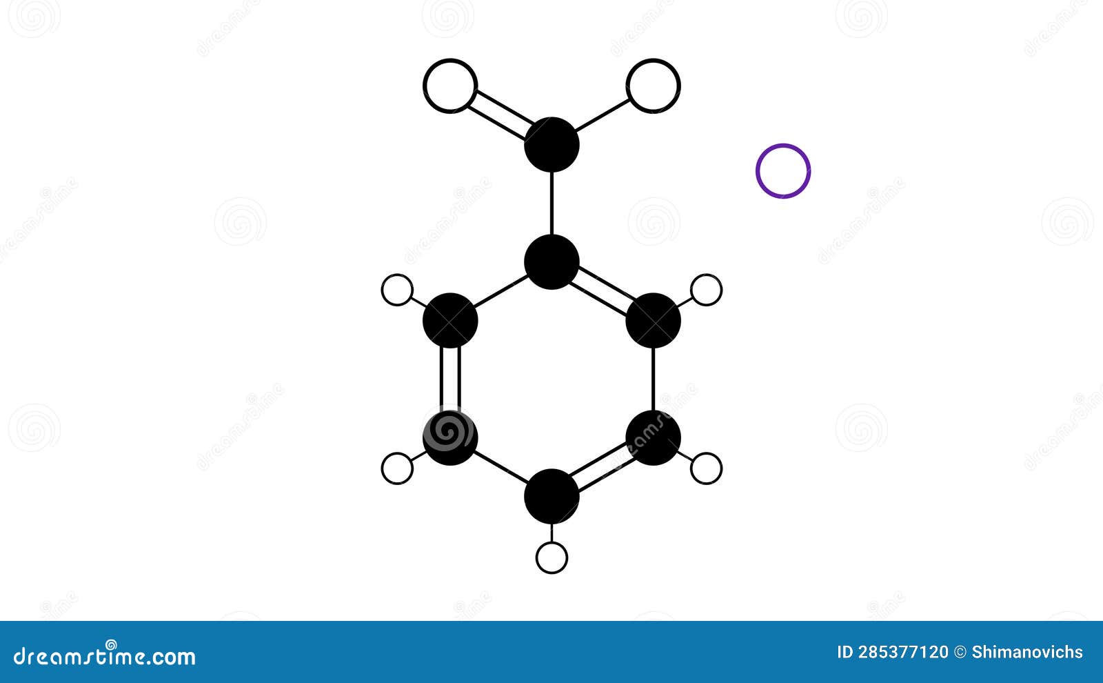 Sodium Benzoate Molecule, Structural Chemical Formula, Ball-and-stick ...