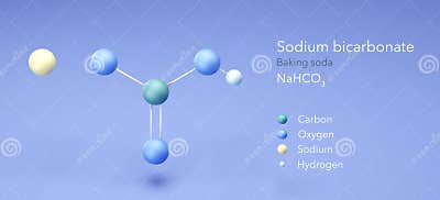 Sodium Bicarbonate, Molecular Structures, Baking Soda, 3d Model ...