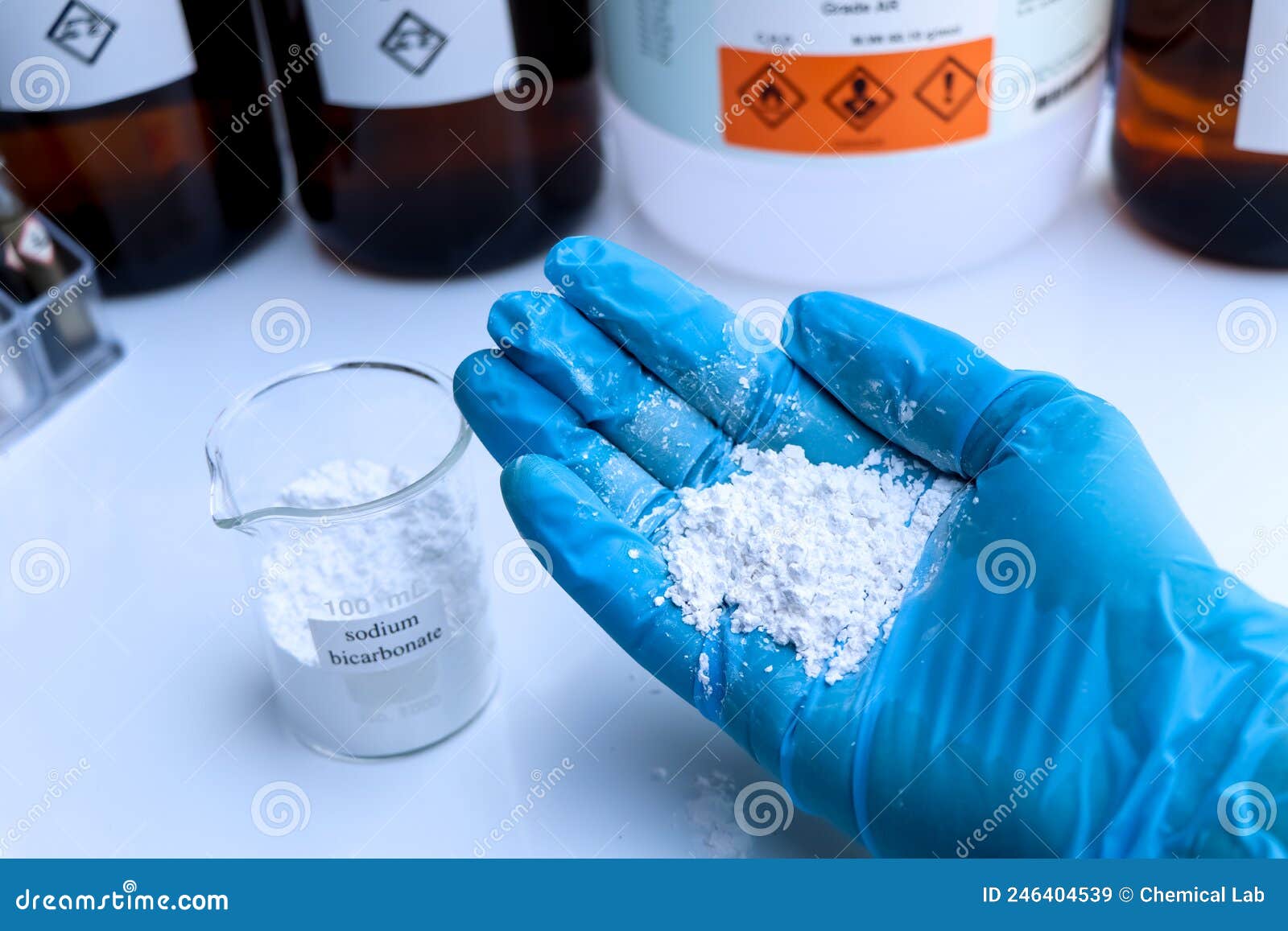 Sodium Bicarbonate is Used in Laboratory or in the Industry Stock Image ...