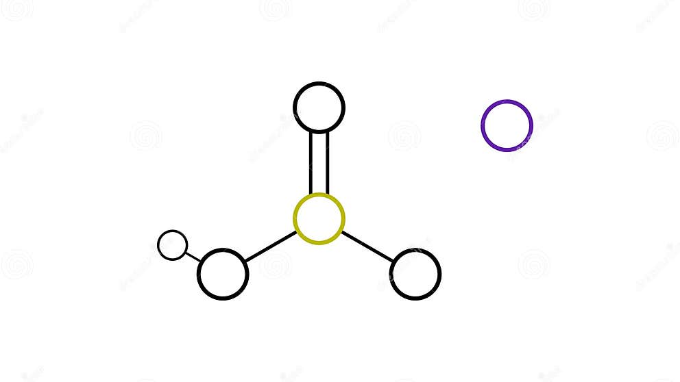 Sodium Bisulfite Molecule, Structural Chemical Formula, Ball-and-stick ...