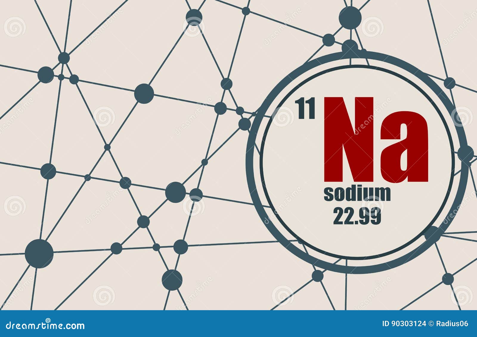 Sodium chemical element. stock vector. Illustration of molecular - 90303124