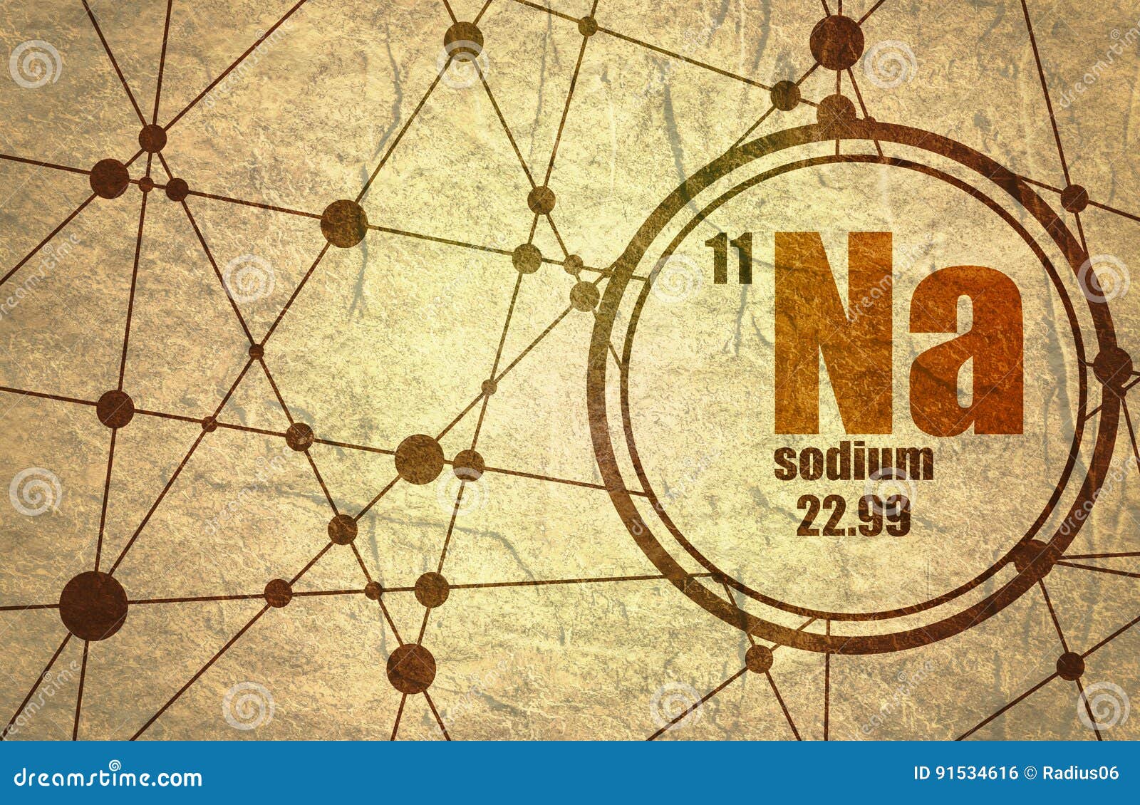 Sodium Na Chemical Element. Sodium Sign With Atomic Number. Chemical 11 ...
