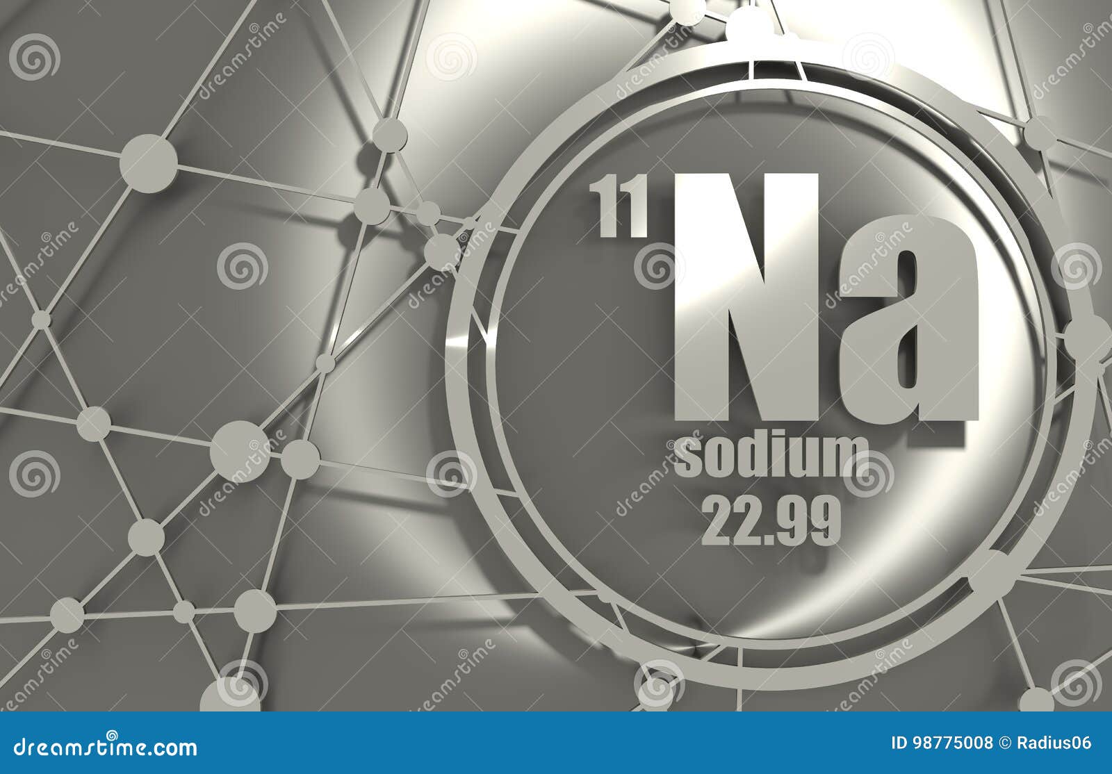 Sodium Na Chemical Element. Sodium Sign With Atomic Number. Chemical 11 ...