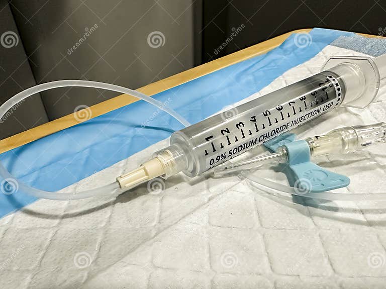 Sodium Chloride Injection on Table Editorial Image - Image of tube ...