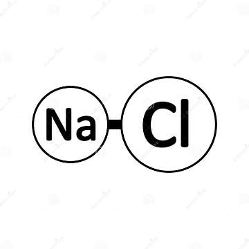 Sodium Chloride Molecule Icon Stock Illustration - Illustration of atom ...