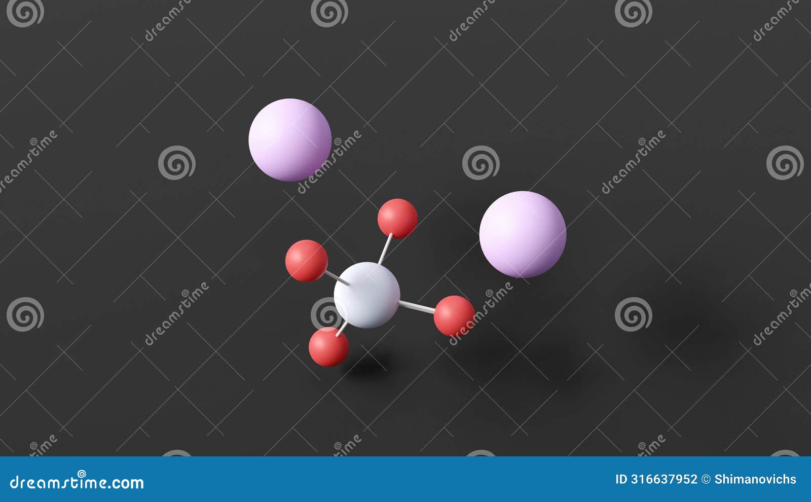 Sodium Chromate Molecule, Molecular Structures, Oxidizing Agents, 3d ...