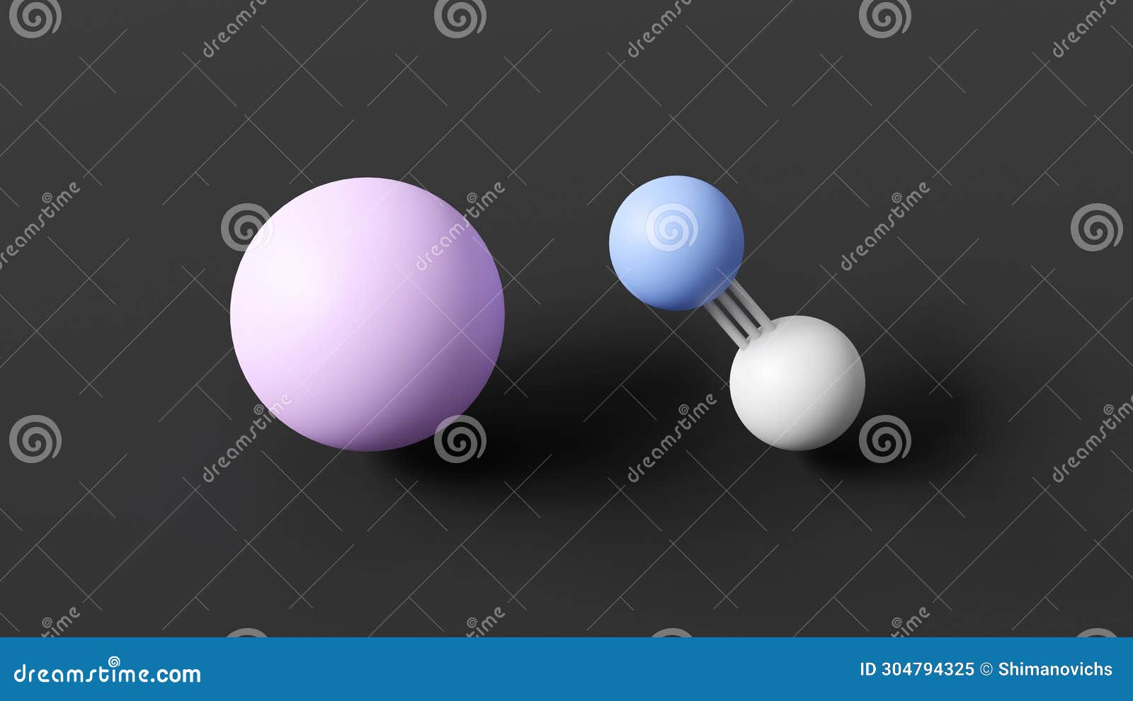Sodium Cyanide Molecular Structure, Poisonous Compound, Ball and Stick ...