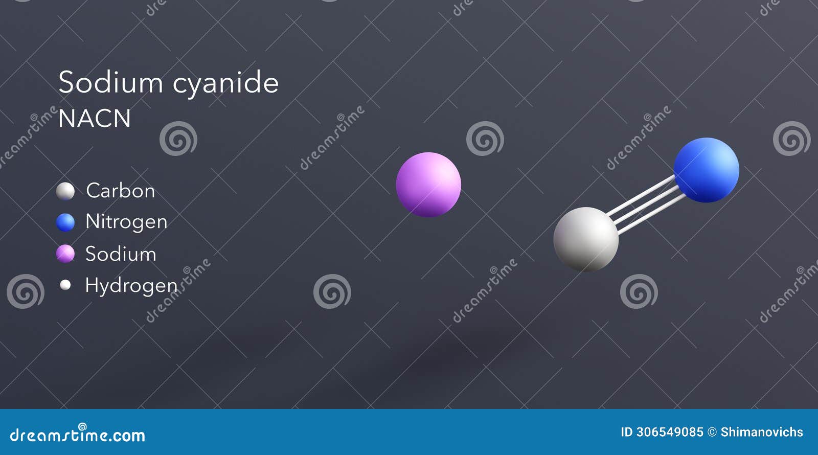 Cyanide Ion, Molecular Structures, 3d Model, Structural Chemical ...