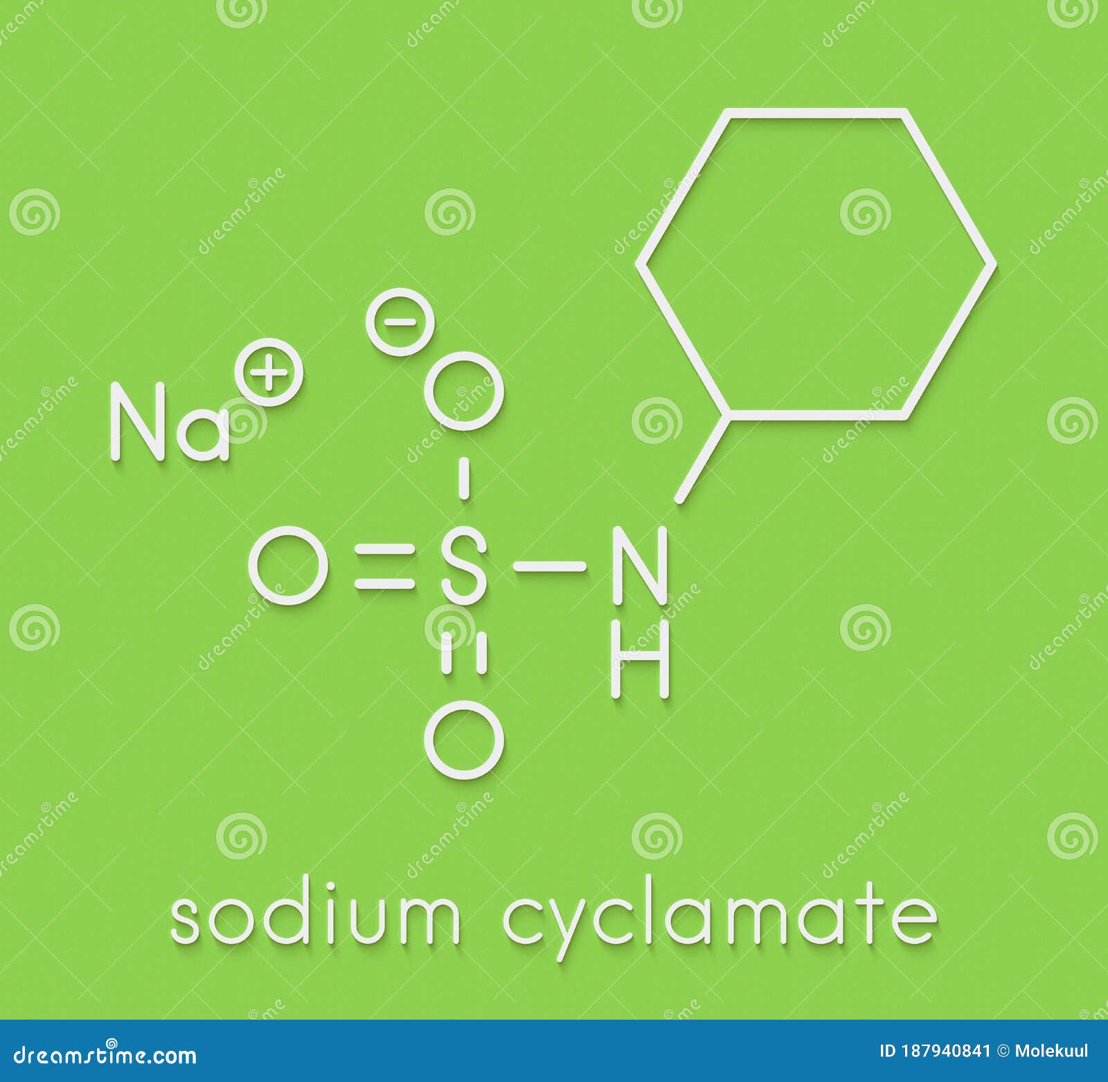 Sodium Cyclamate Artificial Sweetener Molecule. Skeletal Formula. Stock ...