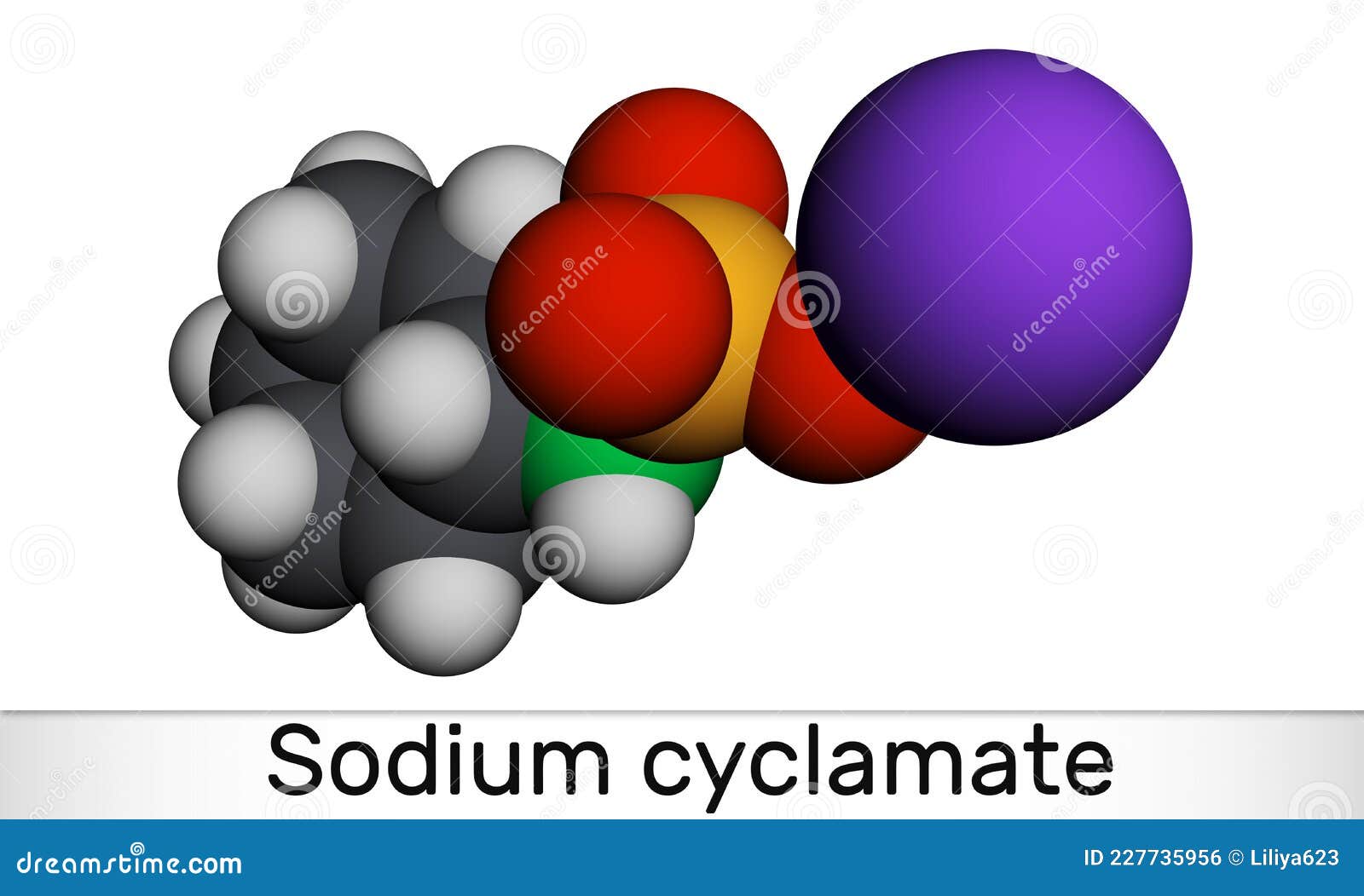 Sodium Cyclamate Molecule. Cyclamate is an Artificial Sweetener, Food ...