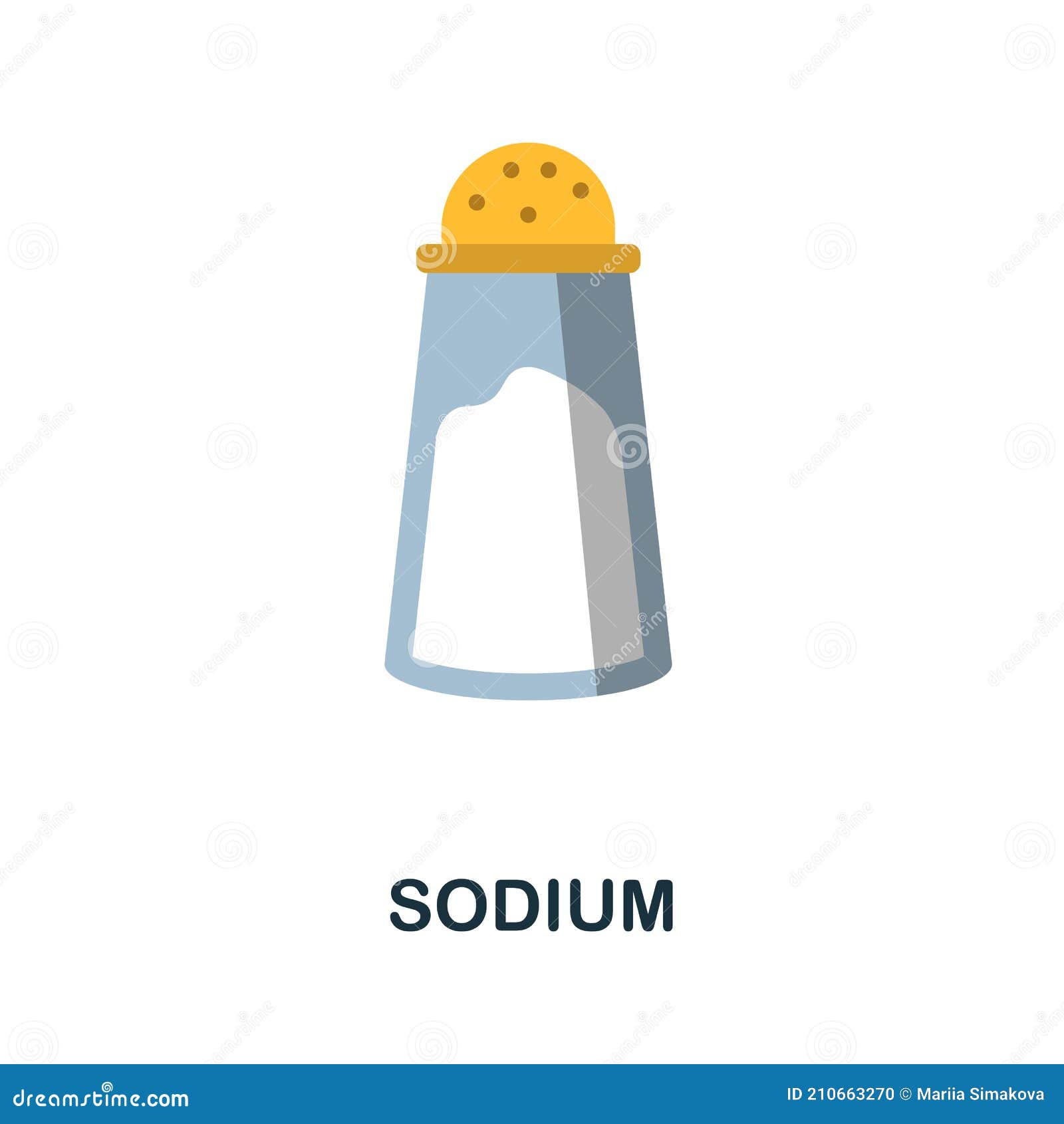 Sodium Flat Icon. Color Simple Element from Nutrition Collection ...