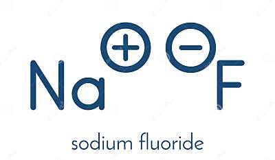 Sodium Fluoride, Chemical Structure. Skeletal Formula. Stock Vector ...