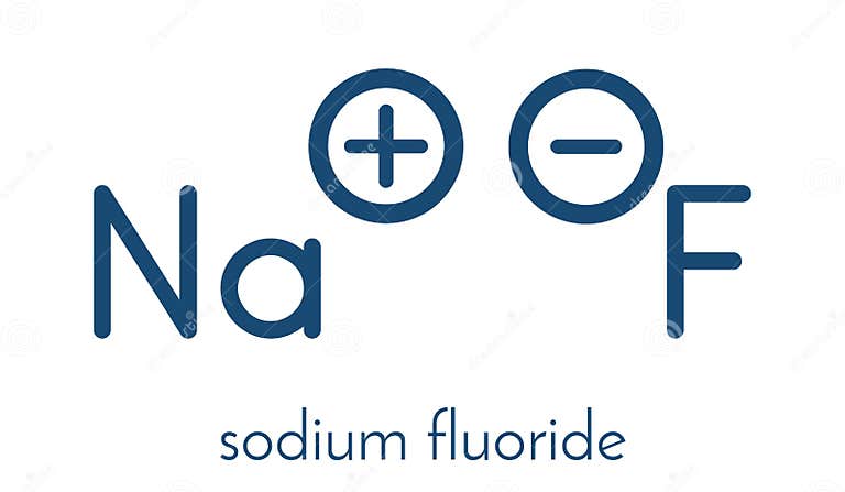 Sodium Fluoride, Chemical Structure. Skeletal Formula. Stock Vector ...