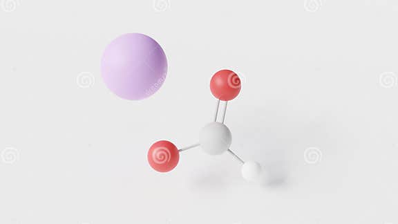 Sodium Formate Molecule 3d, Molecular Structure, Ball and Stick Model ...