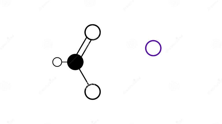 Sodium Formate Molecule, Structural Chemical Formula, Ball-and-stick ...