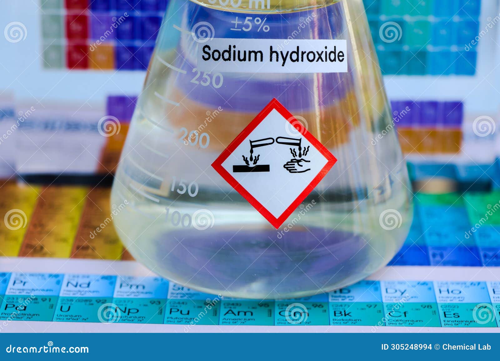 Sodium Hydroxide and Periodic Table of Elements Stock Photo - Image of ...