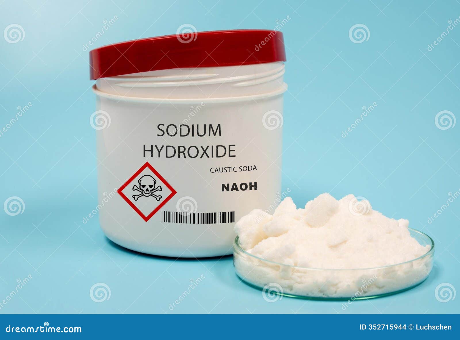 Sodium Hydroxide stock photo. Image of flammable, poisonous - 352715944