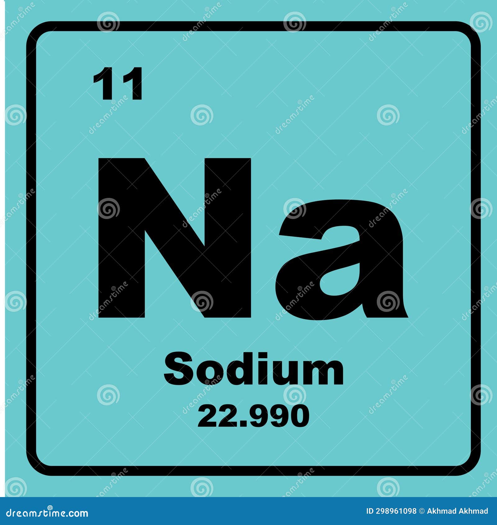 Sodium icon stock vector. Illustration of isolated, atom - 298961098