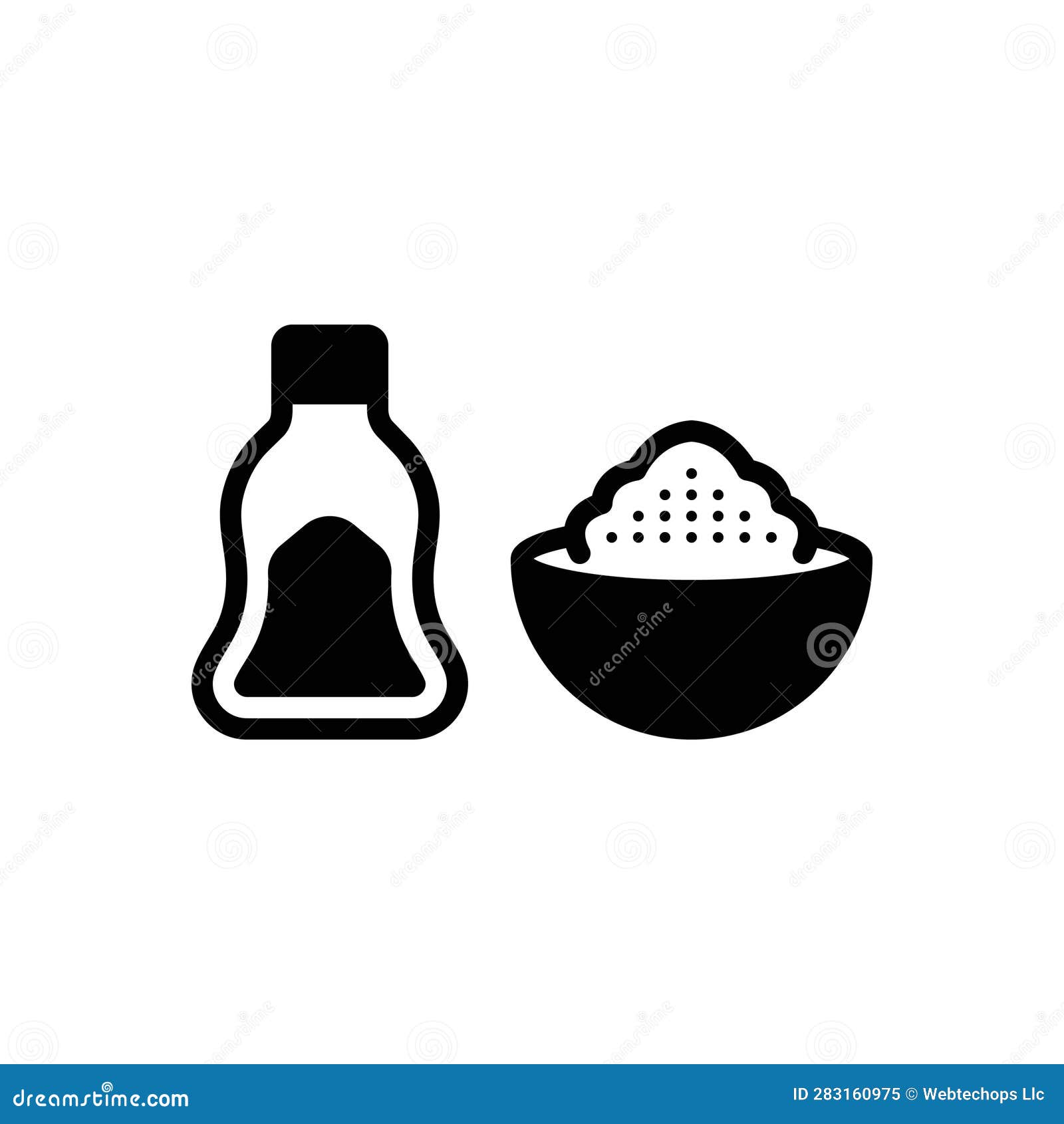 Black Solid Icon for Sodium, Salt and Calcium Stock Vector ...