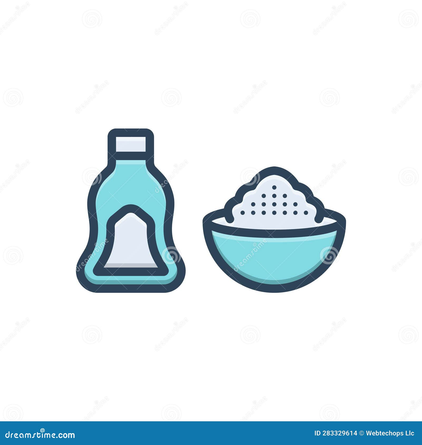 Color Illustration Icon for Sodium, Salt and Healthy Stock Illustration ...