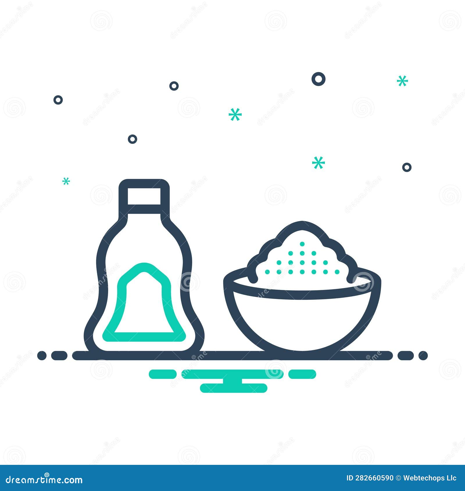 Mix Icon for Sodium, Salt and Healthy Stock Vector - Illustration of ...