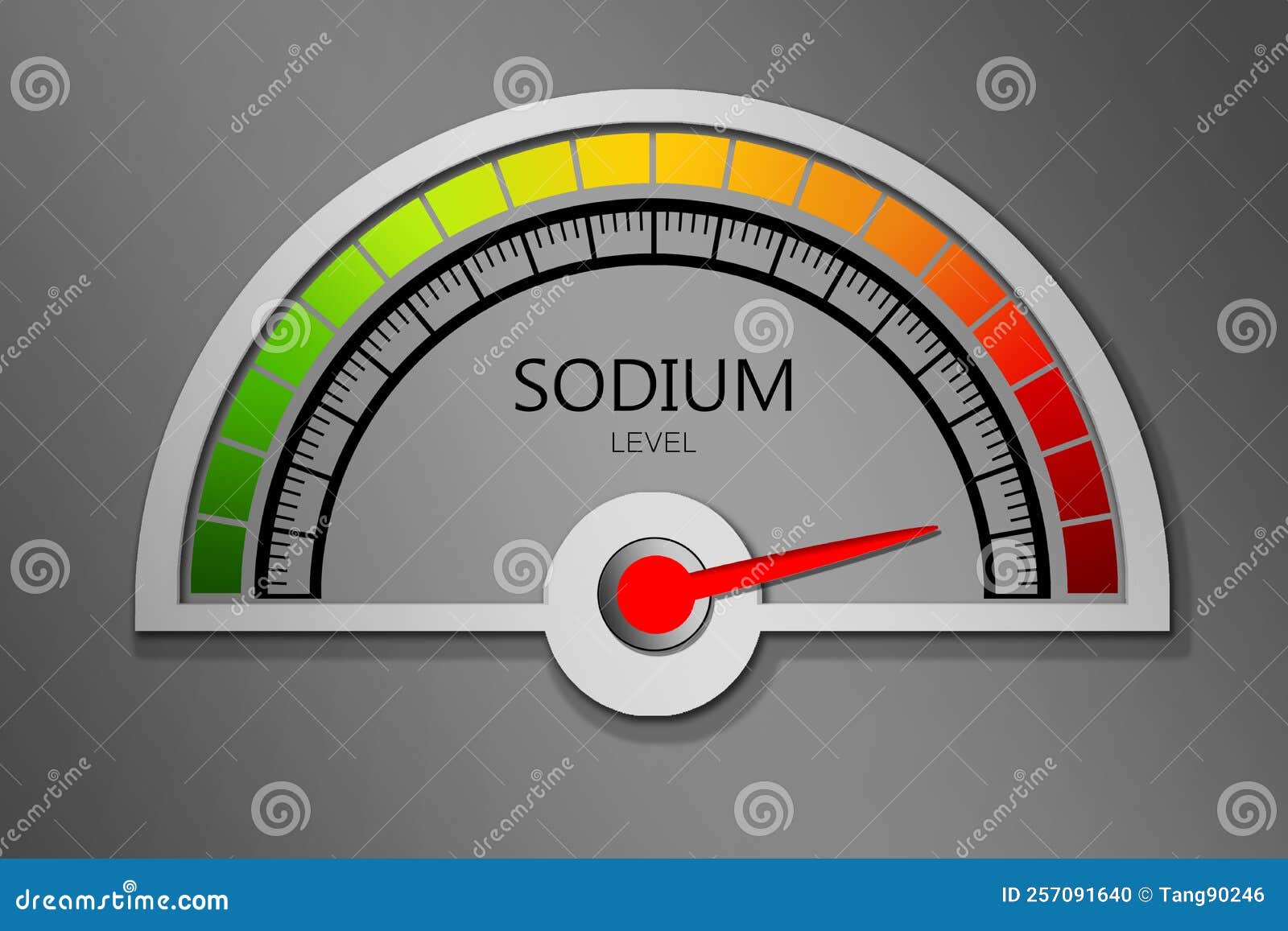 Sodium Measuring Device with Arrow and Scale Stock Illustration ...