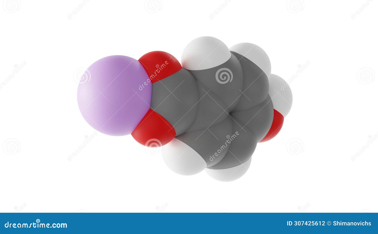 Sodium Methylparaben Molecule, Food Preservative E219, Molecular ...