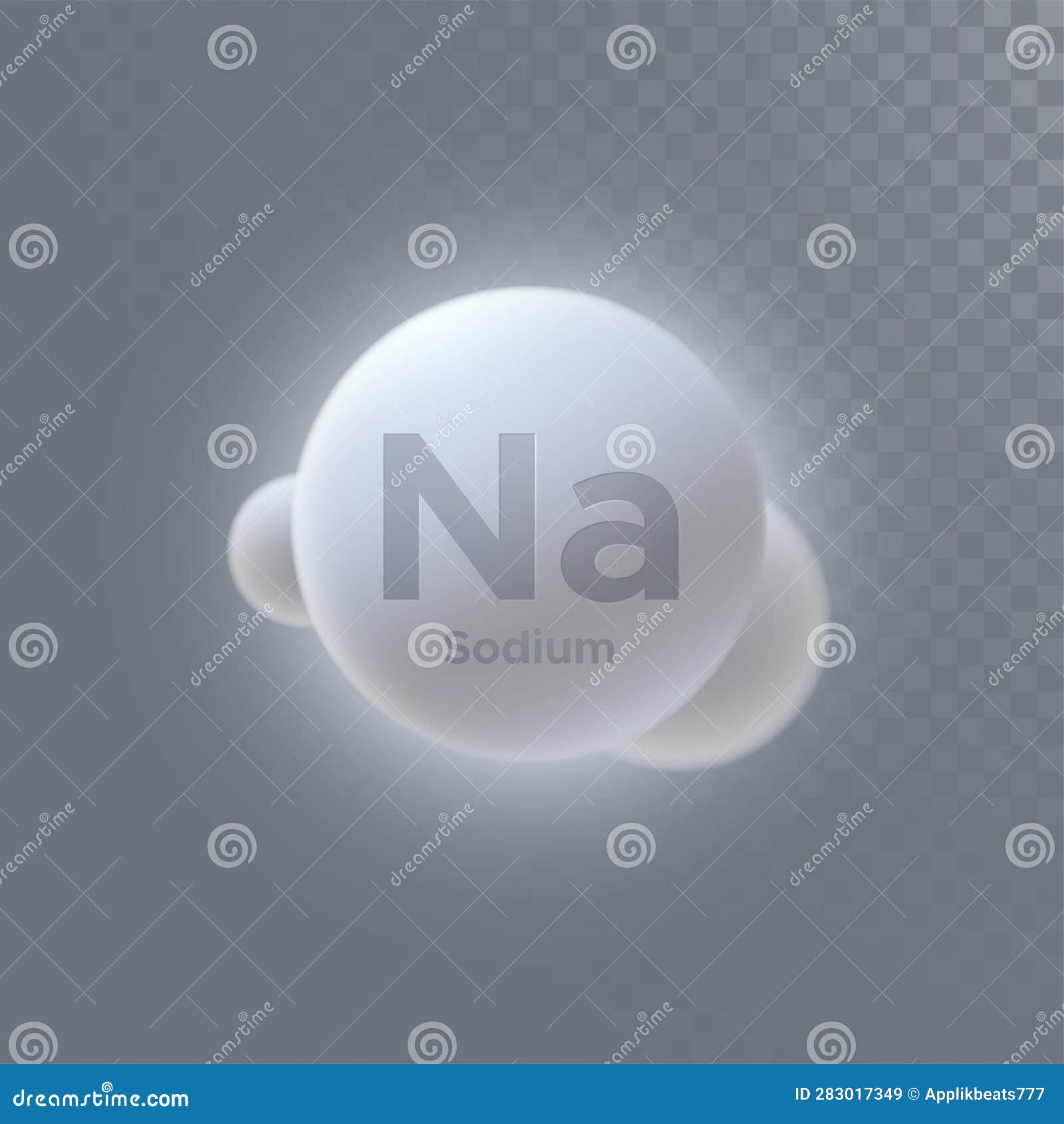 Sodium Mineral Sign Isolated on Transparent Background Stock Vector ...