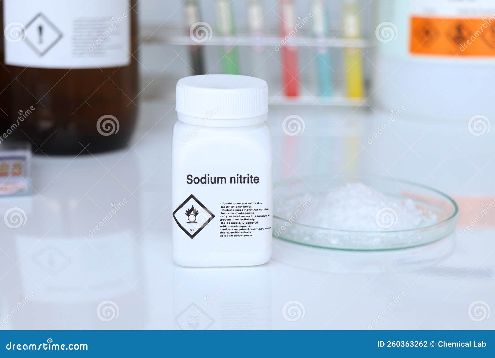 Sodium Nitrate Used in Laboratory or Industry Stock Photo - Image of ...