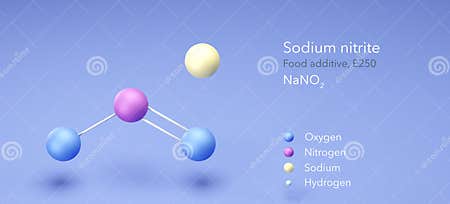 Sodium Nitrite, Molecular Structures, Food Additive, E250, 3d Model ...