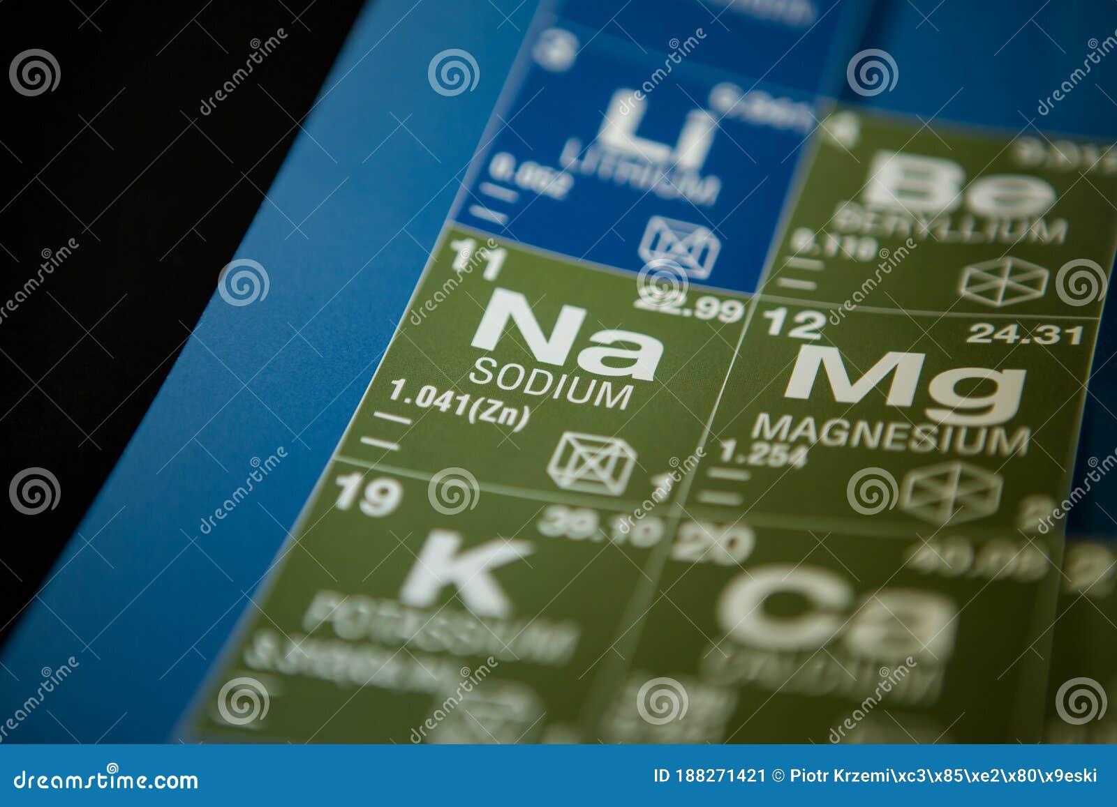 Sodium on the Periodic Table of Elements Stock Image - Image of ...