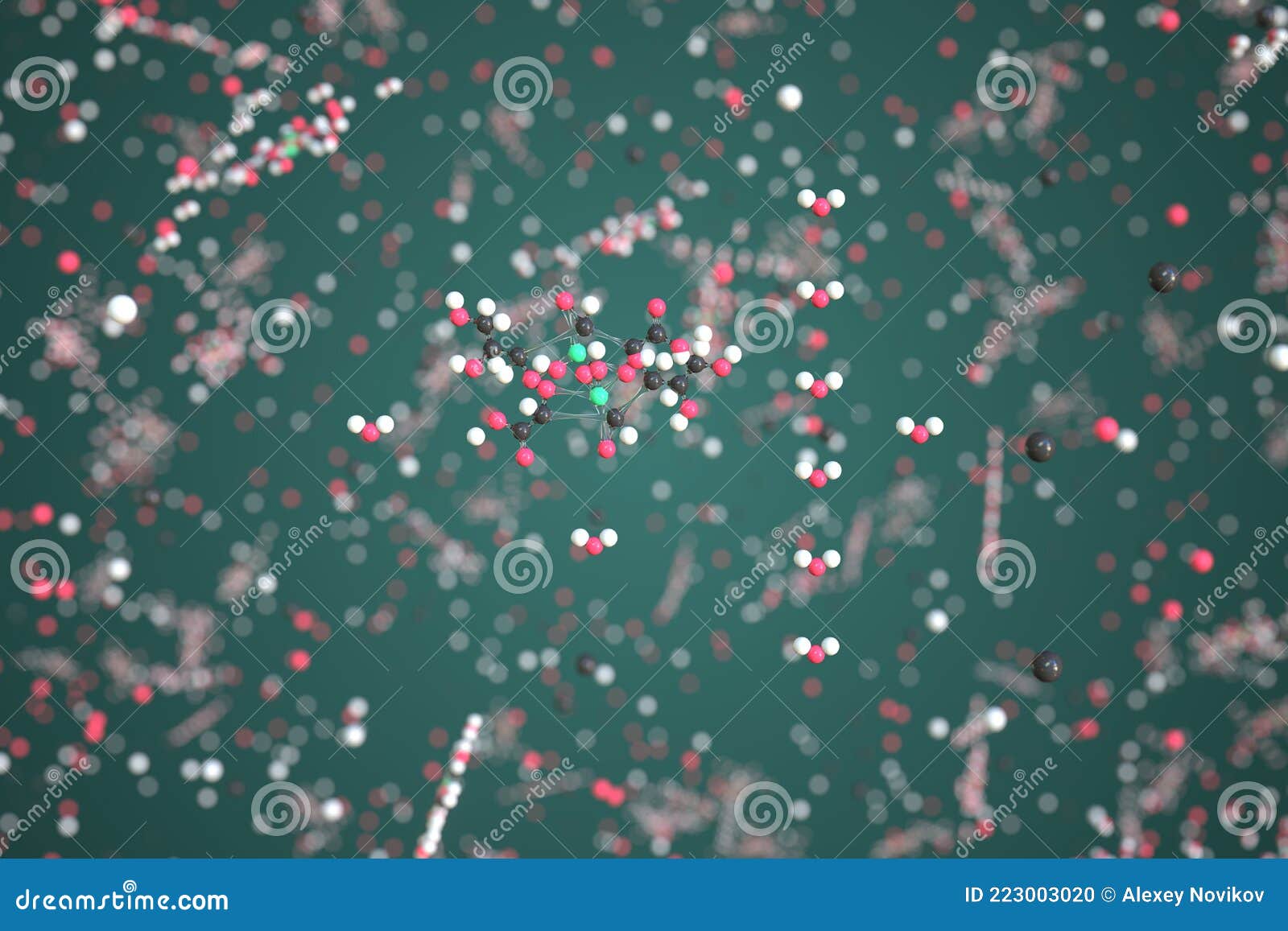 Sodium Stibogluconate Molecule. Conceptual Molecular Model. Chemical 3d ...