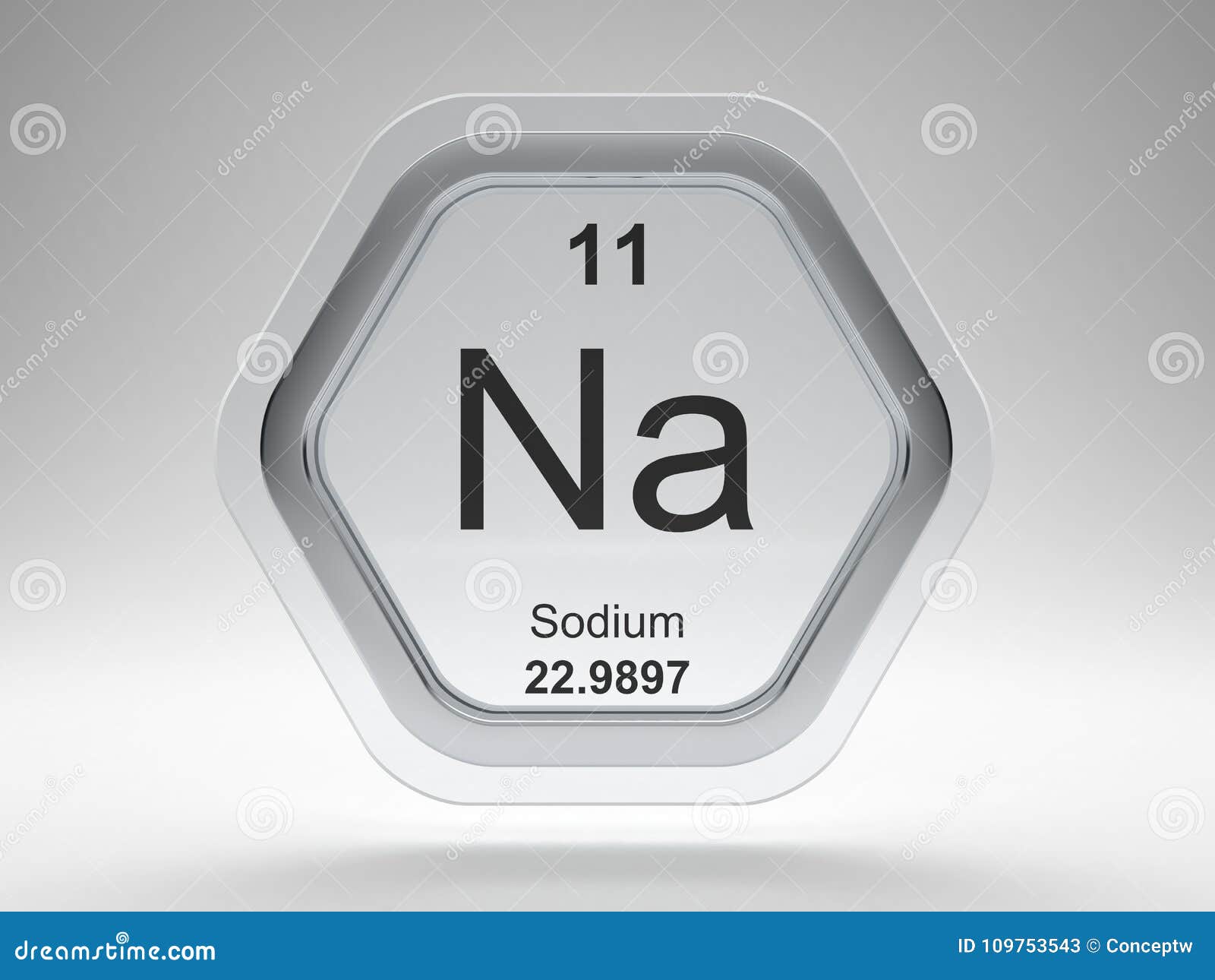 Sodium Symbol. Sign Sodium With Atomic Number And Atomic Weight. Na ...