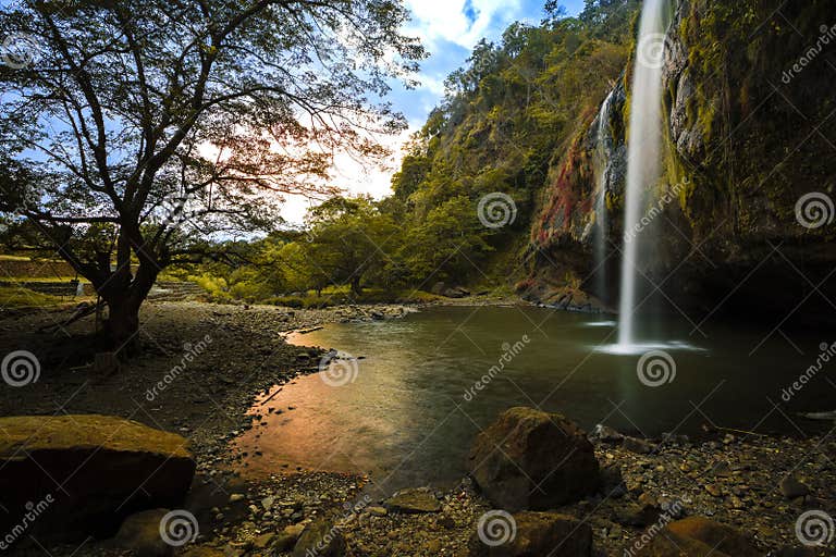 Beautiful sodong waterfall stock image. Image of cikanteh - 165827041
