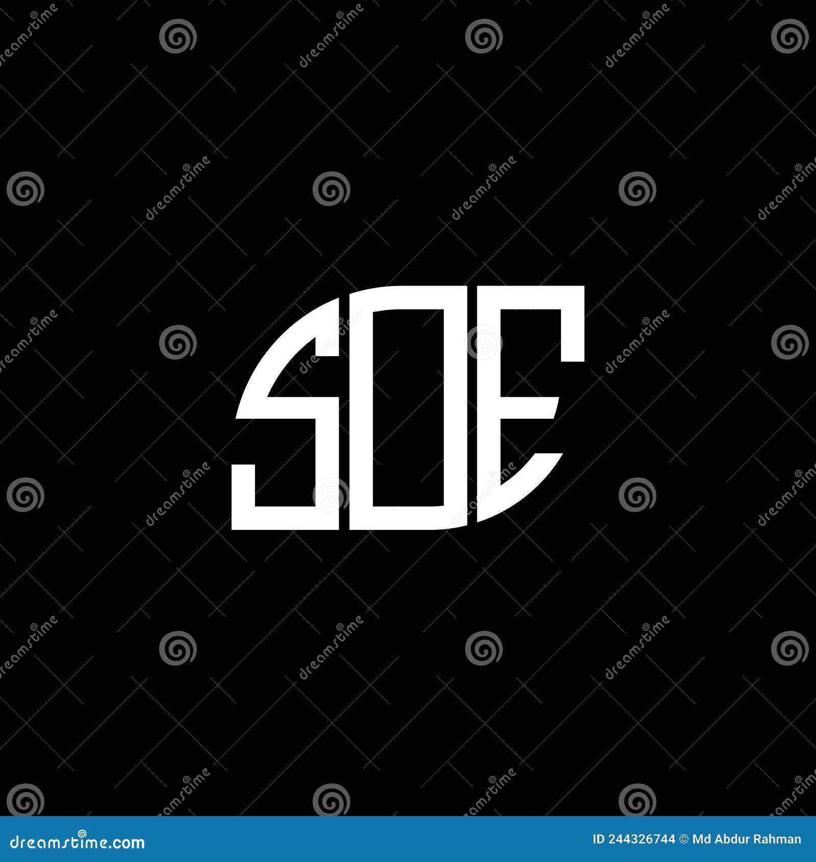 SOE Letter Logo Design on Black Background. SOE Creative Initials ...