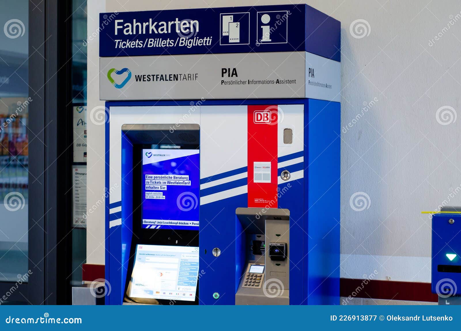 Soest, Germany - August 08, 2021: Train Station Ticket Machine in ...