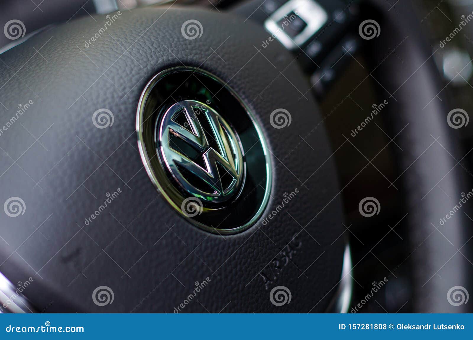 Soest, Germany - August 3, 2019: Volkswagen Passat Steering Wheel ...