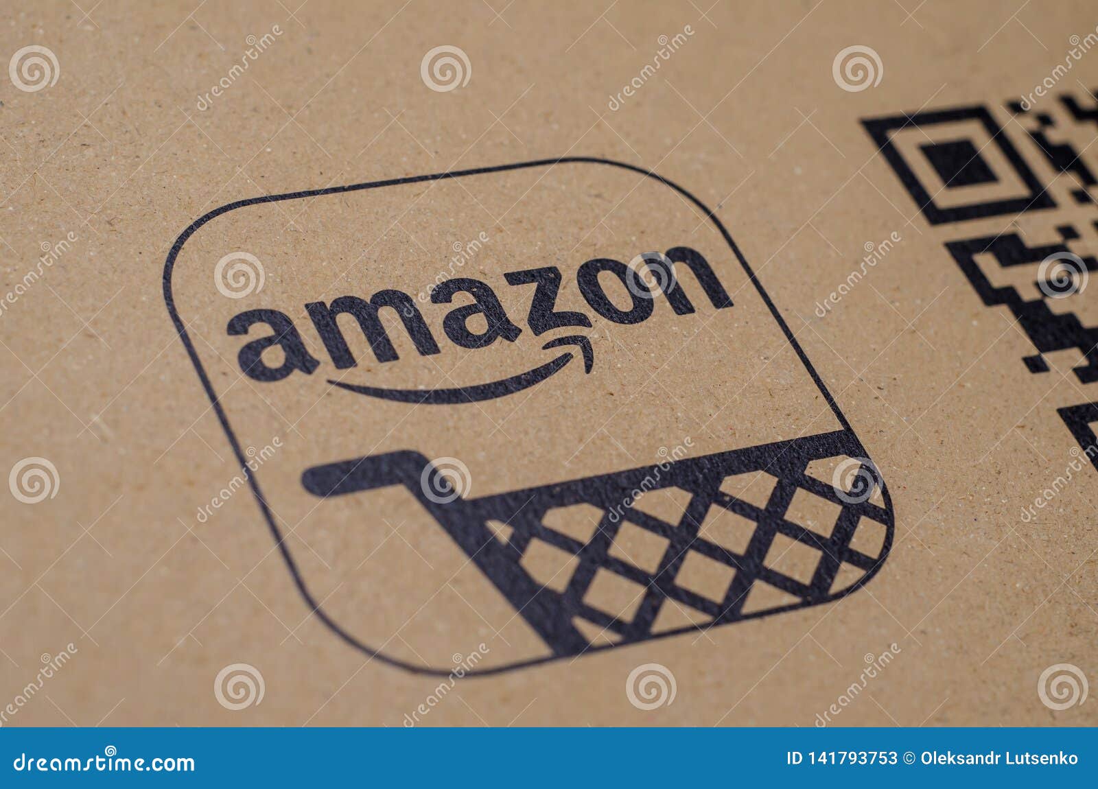 Soest, Germany - December 19, 2017: the Amazon Logo with QR Code on ...