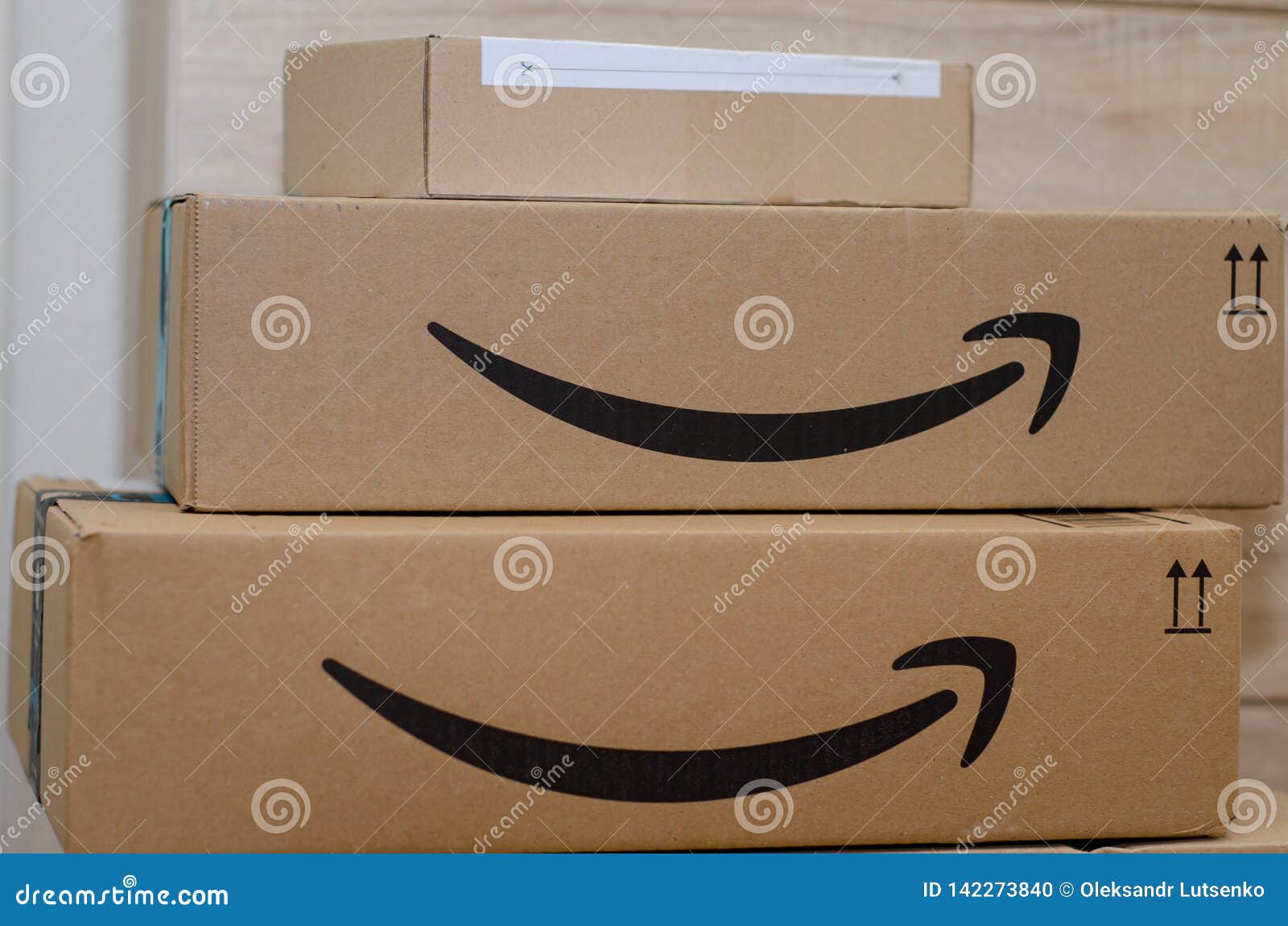 Soest, Germany - December 12, 2018: Amazon Prime Cardboard Box ...