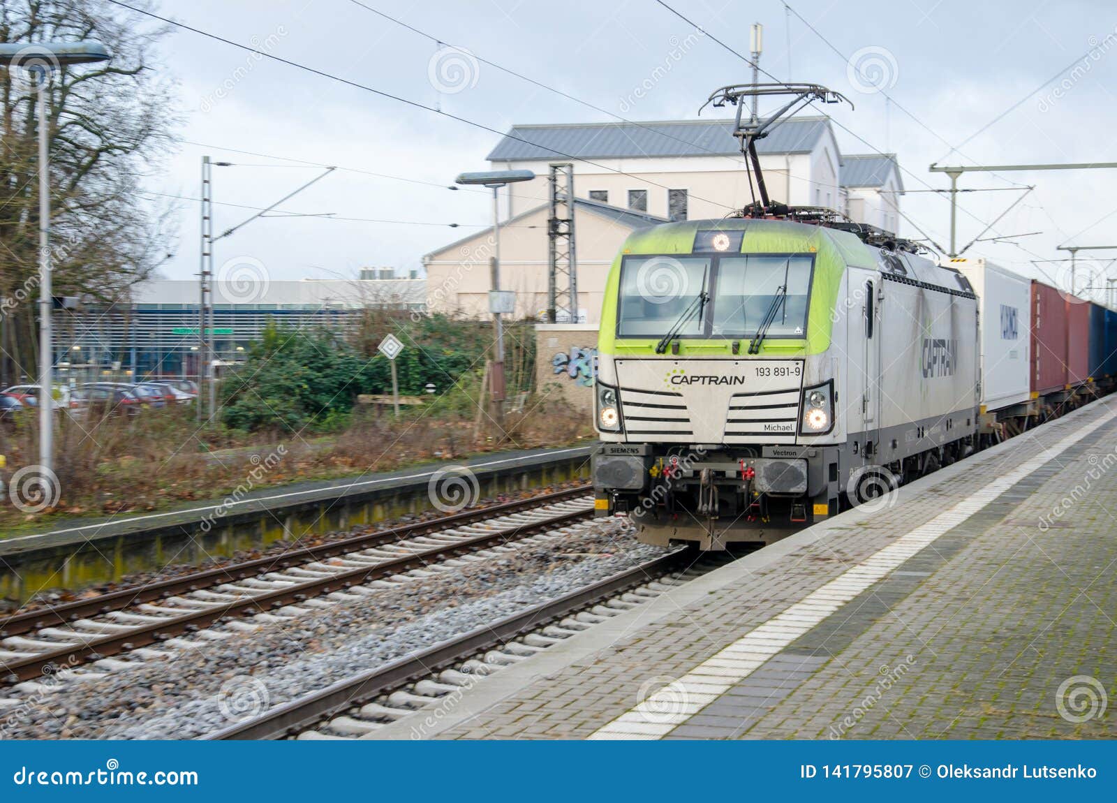 Soest, Germany - December 28, 2017: Freight Train Captrain at the ...