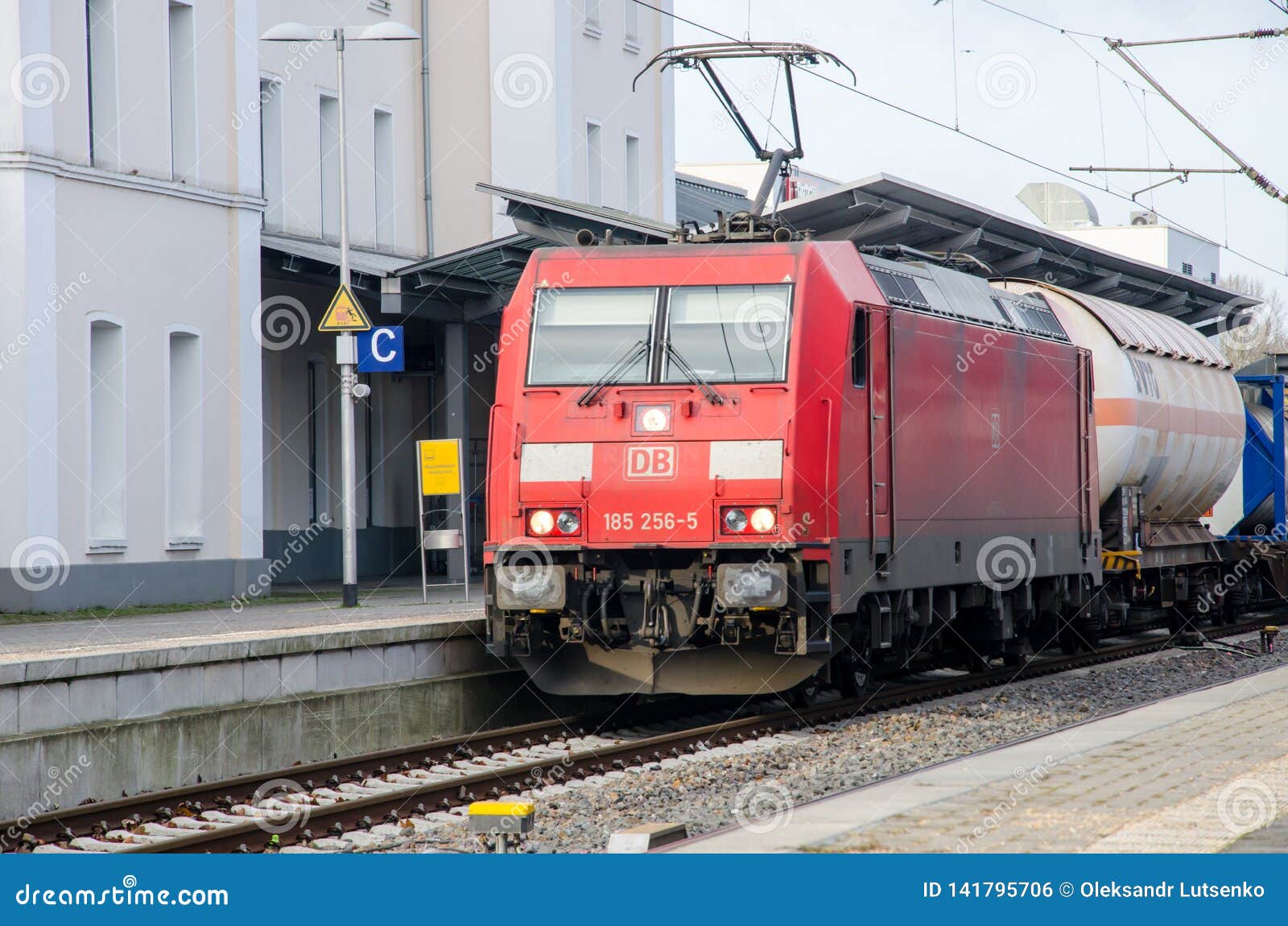 Soest, Germany - December 28, 2017: Freight Train Deutsche Bahn at the ...