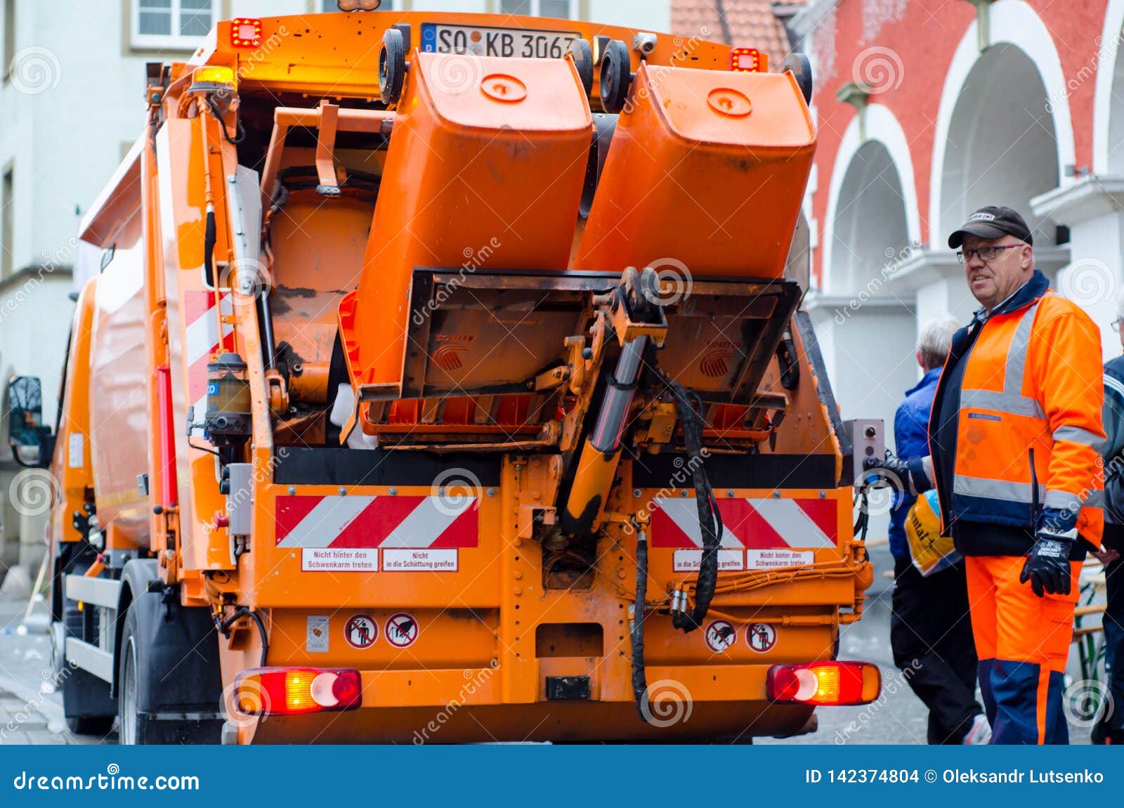 Soest, Germany - December 31, 2018: Waste Collection Vehicle with ...