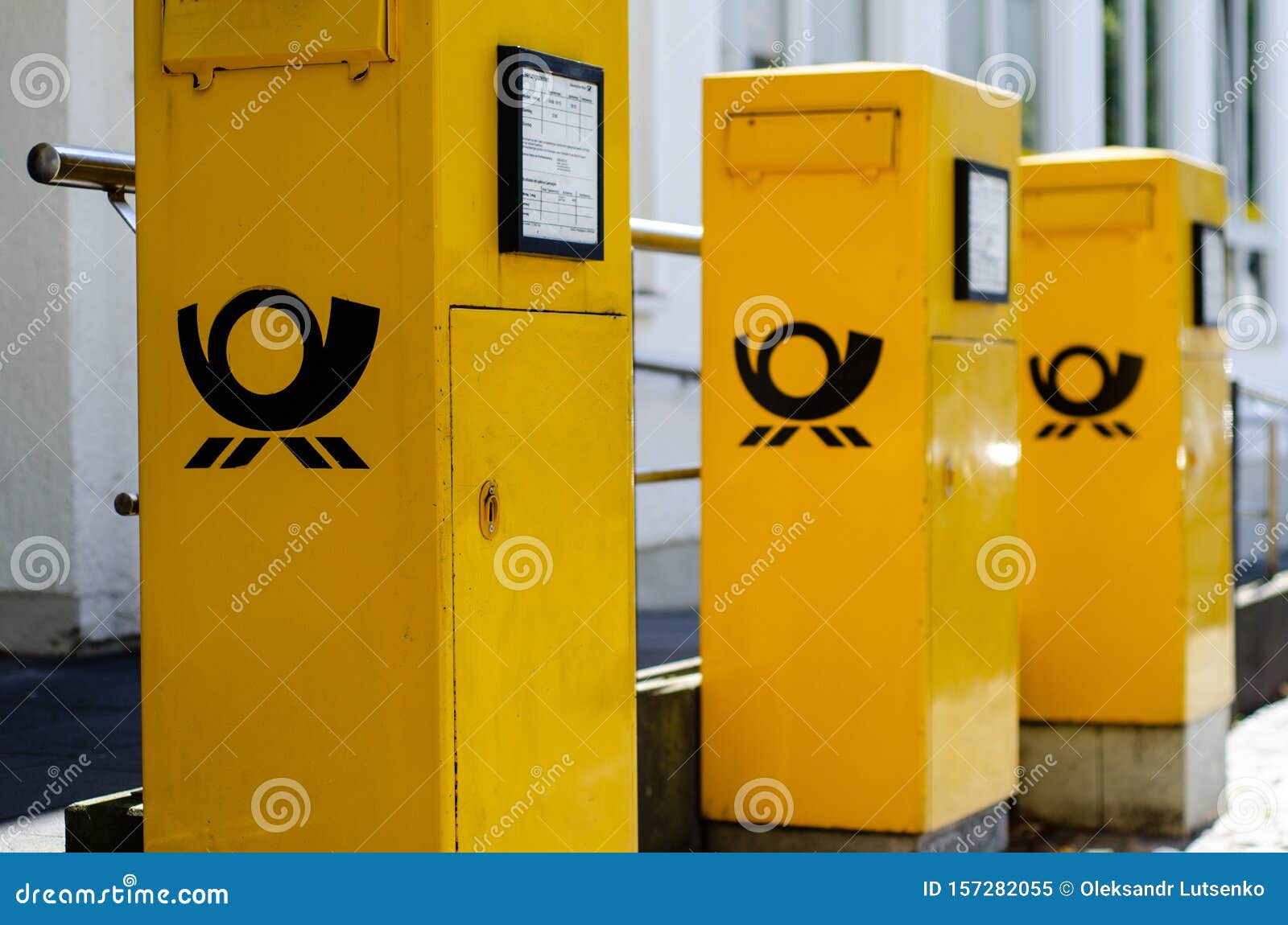 Soest, Germany - July 22, 2019: Deutsche Post Mailboxes. the Deutsche ...