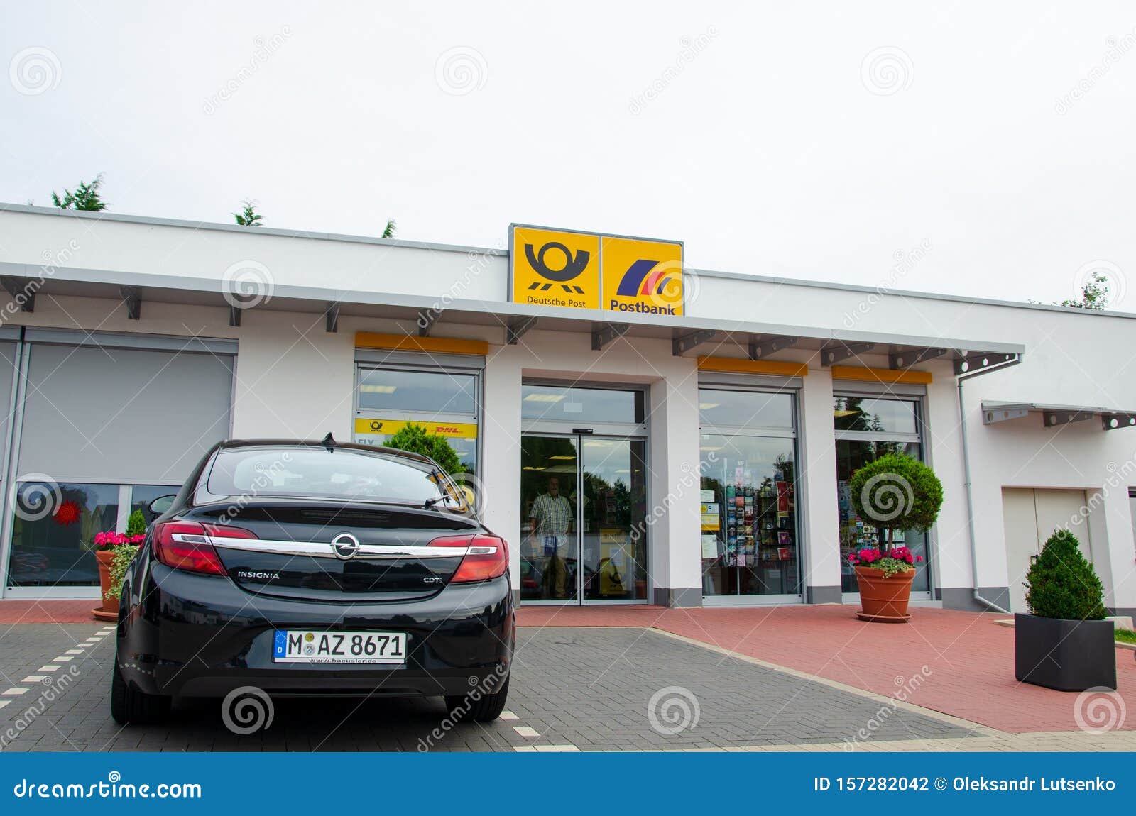 Soest, Germany - July 22, 2019: Deutsche Post and Postbank Branch ...